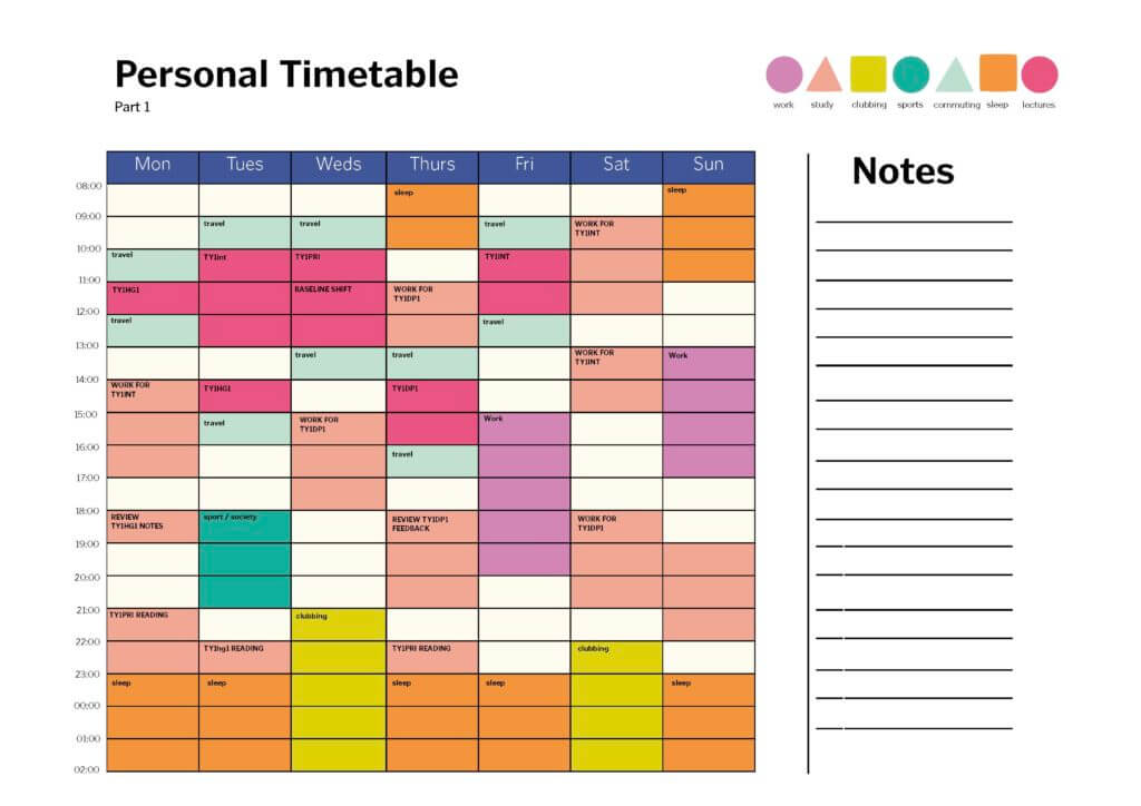 Typography Timetables – Typography & Graphic Communication