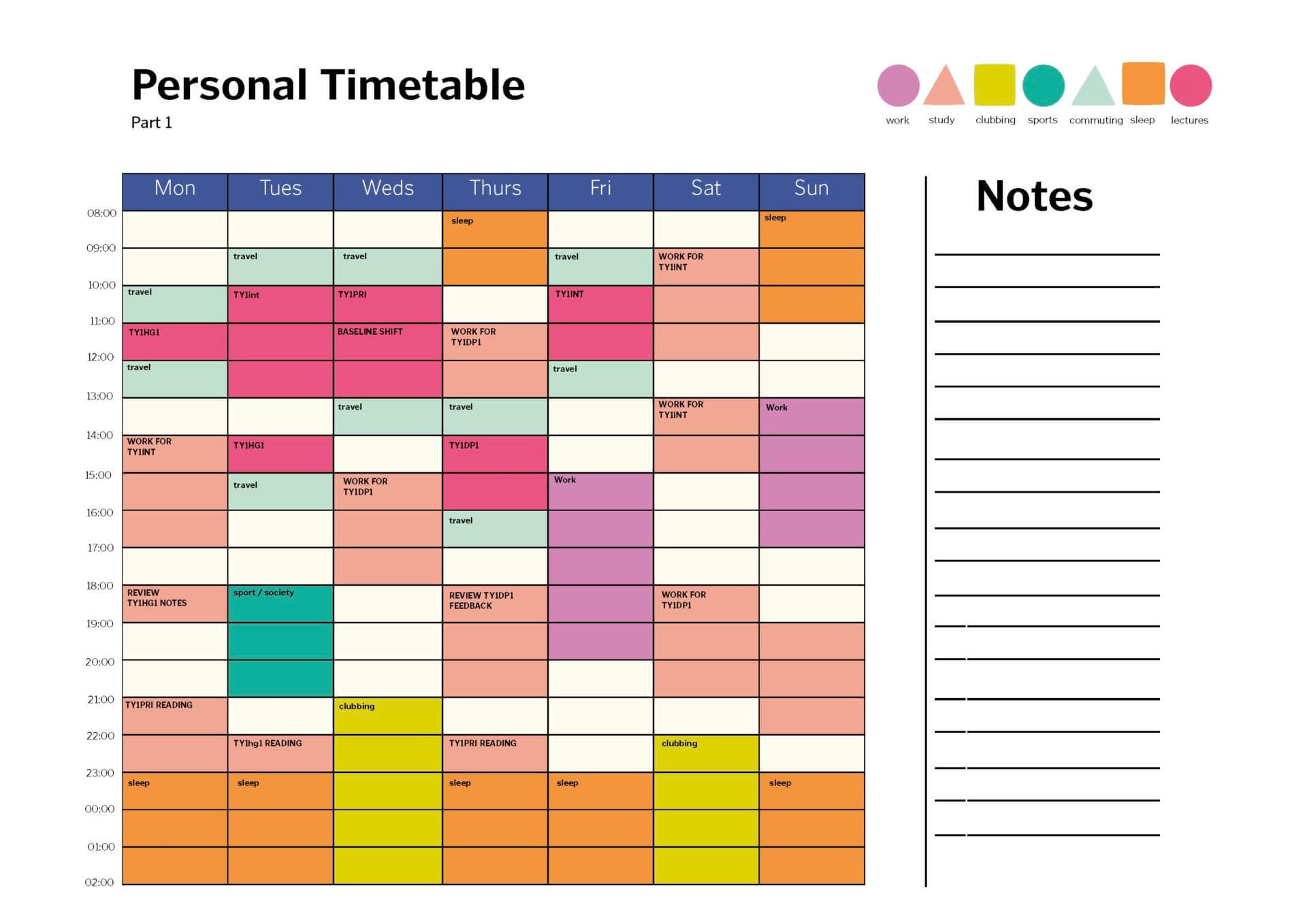 Typography Timetables – Typography & Graphic Communication