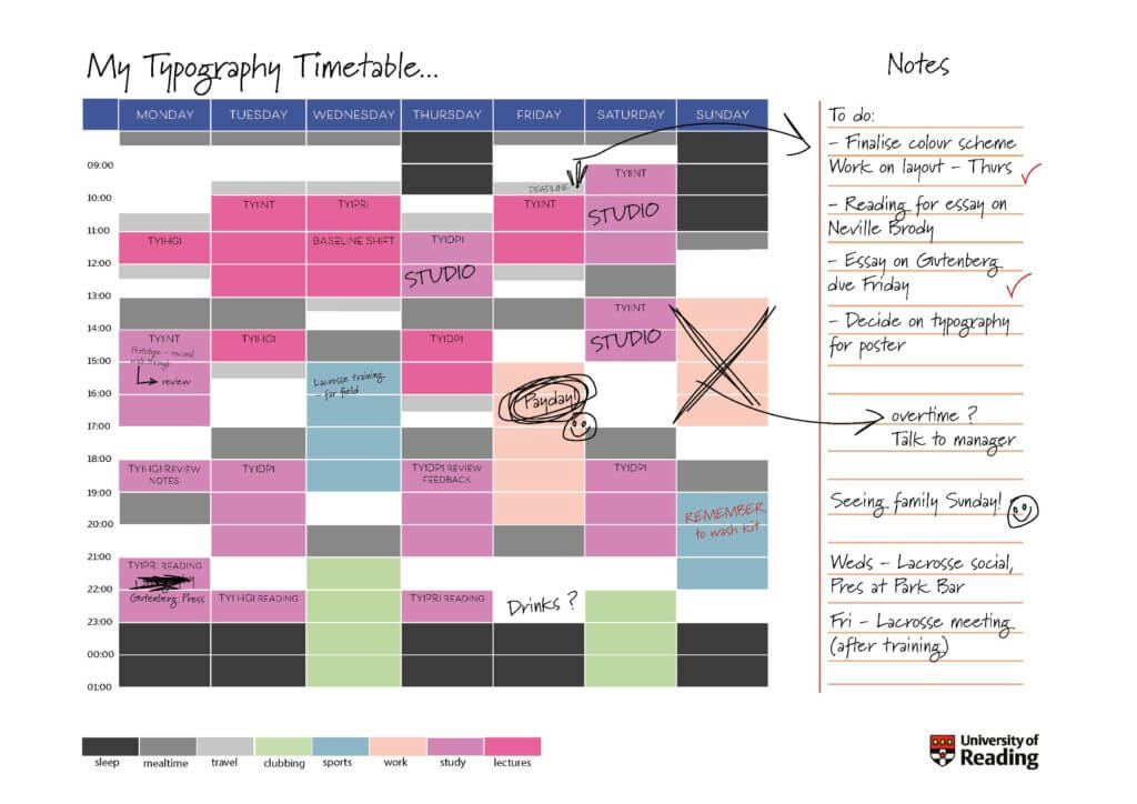 Typography Timetables – Typography & Graphic Communication
