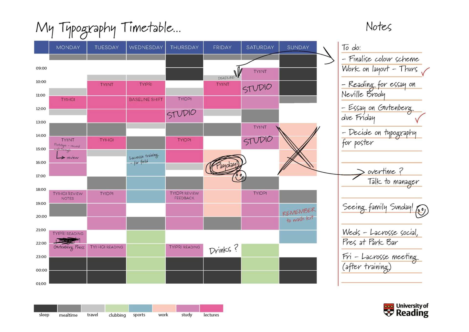 Typography Timetables – Typography & Graphic Communication