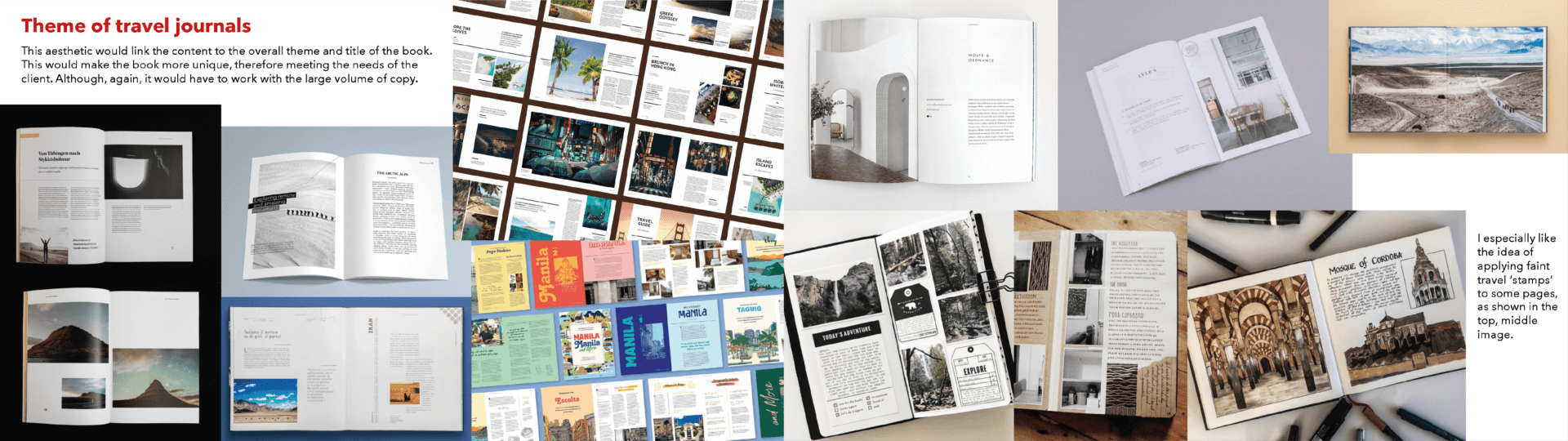 ‘Destination’: travel journals book design – Typography & Graphic ...