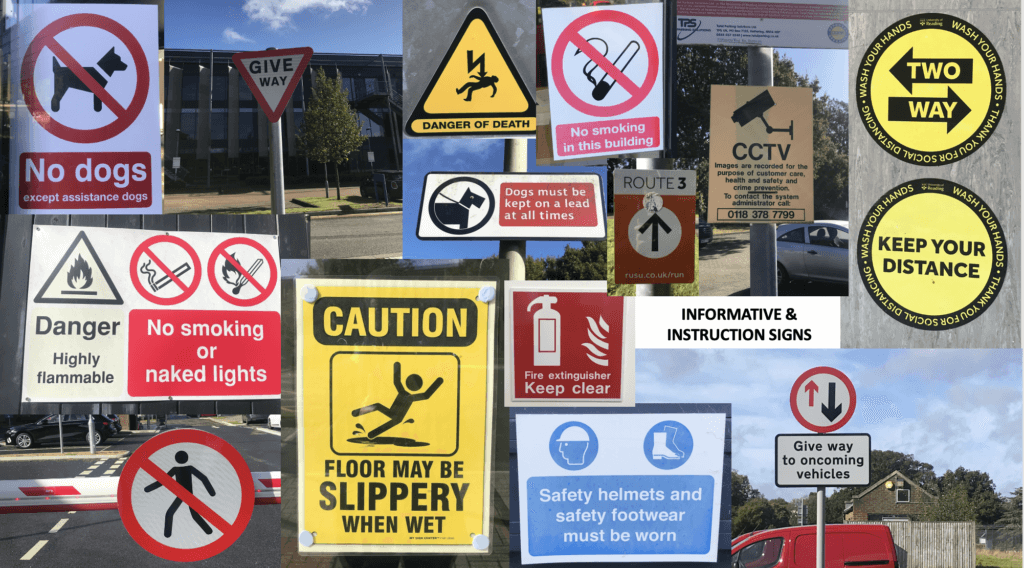 Instruction signs – Typography & Graphic Communication