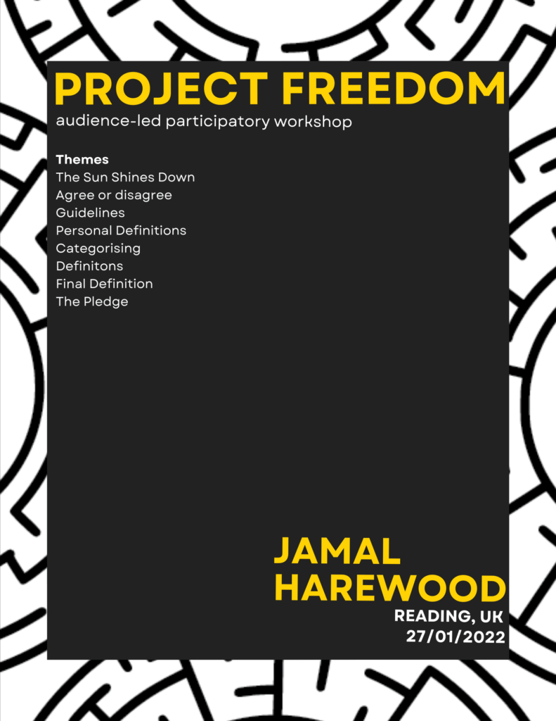 Project Freedom – Real Time text for a theatre performance - Typography & Graphic Communication