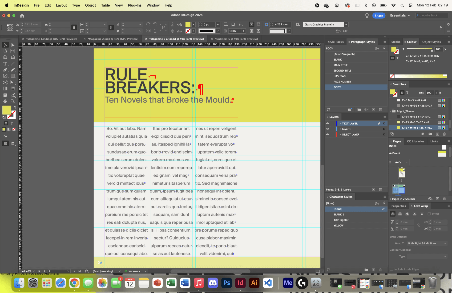 Experimenting with Magazine Layouts with InDesign - Typography ...